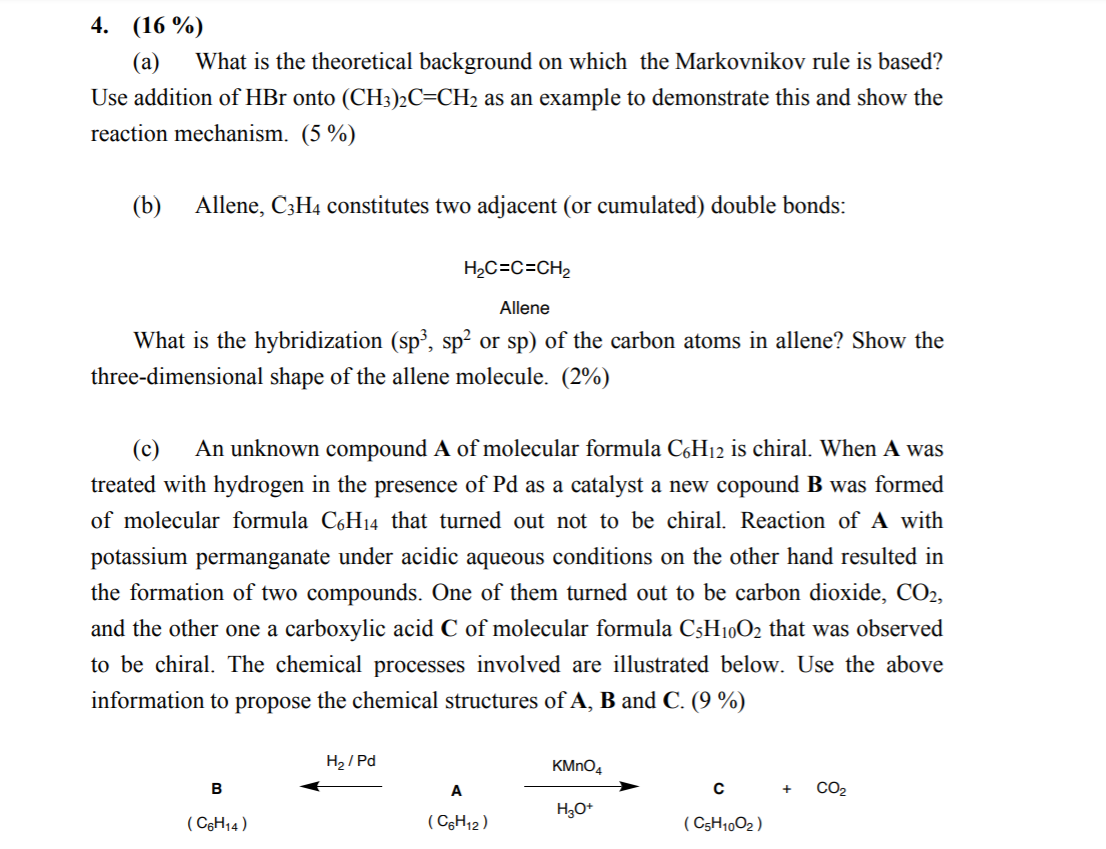 Solved 4. (16 %) (a) What is the theoretical background on | Chegg.com