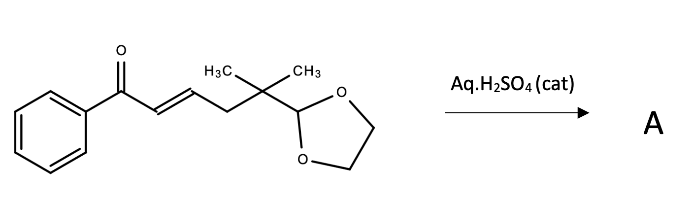 Solved O H3C. CH3 Aq.H2SO4 (cat) A | Chegg.com