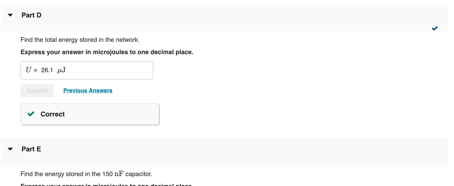 Solved Find the energy stored in the 150nF capacitor. | Chegg.com