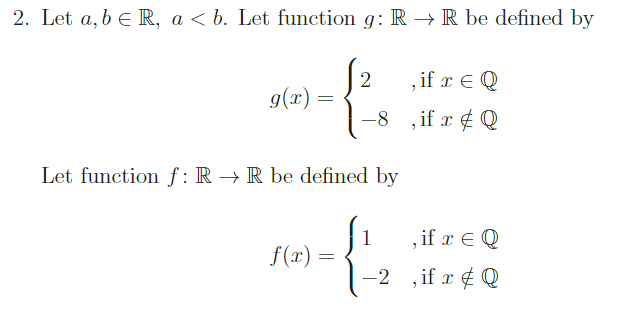 Solved 2. Let a, b eR, a