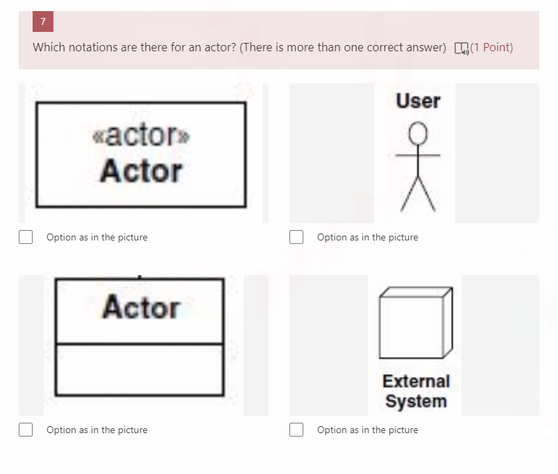 Solved Which notations are there for an actor? (There is | Chegg.com