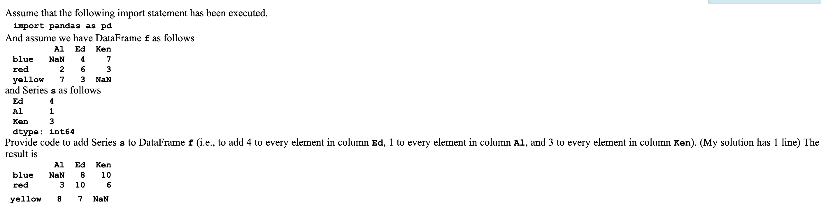 Solved Assume that the following import statement has been | Chegg.com