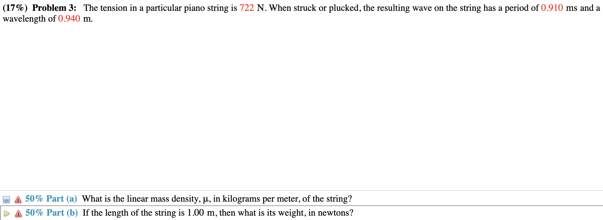 Solved (17\%) Problem 3: The tension in a particular piano | Chegg.com