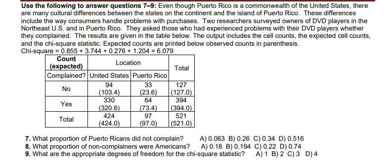 Solved Use the following to answer questions 7-9: Even | Chegg.com