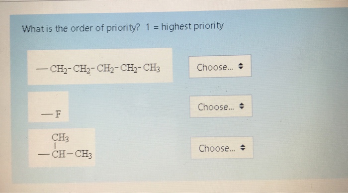 Solved What is the order of priority? 1 highest priority _ | Chegg.com