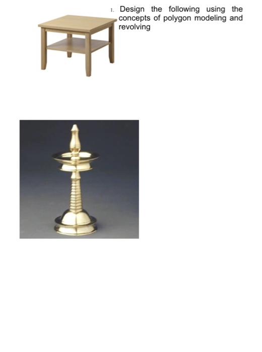 1. Design the following using the concepts of polygon | Chegg.com