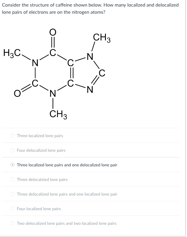 Solved Consider the structure of caffeine shown below. How | Chegg.com