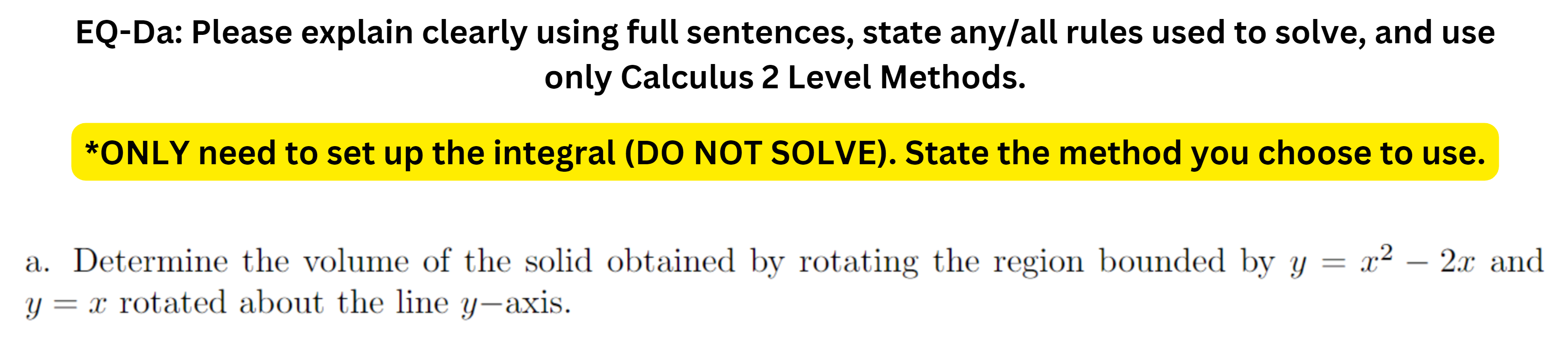 Solved EQ-Da: Please explain clearly using full sentences, | Chegg.com