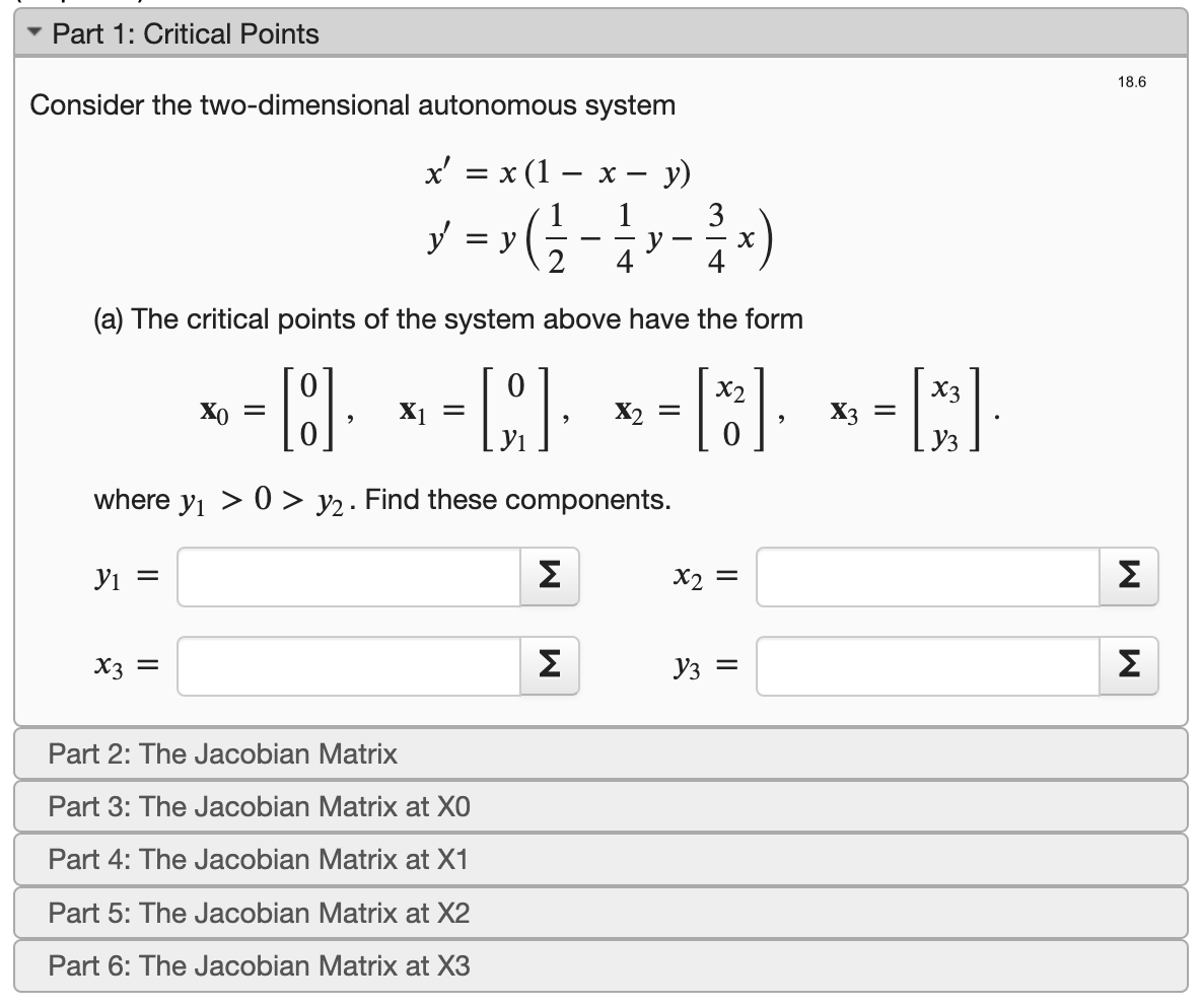 Solved Consider the two-dimensional autonomous system | Chegg.com