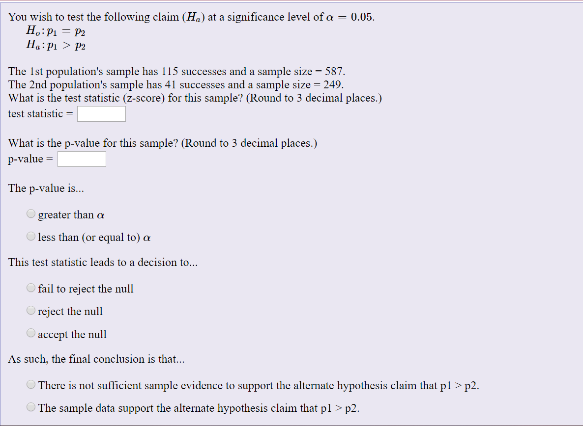 Solved You wish to test the following claim (H) at a | Chegg.com