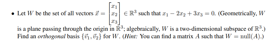 Solved Let W ﻿be the set of all vectors vec(x)=[x1x2x3]inR3 | Chegg.com