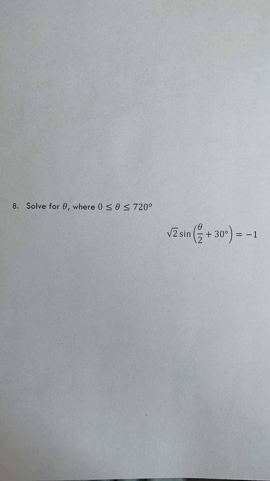 Solved 8. Solve for e, where 0