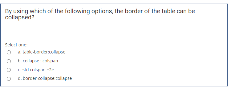 Solved By using which of the following options, the border | Chegg.com