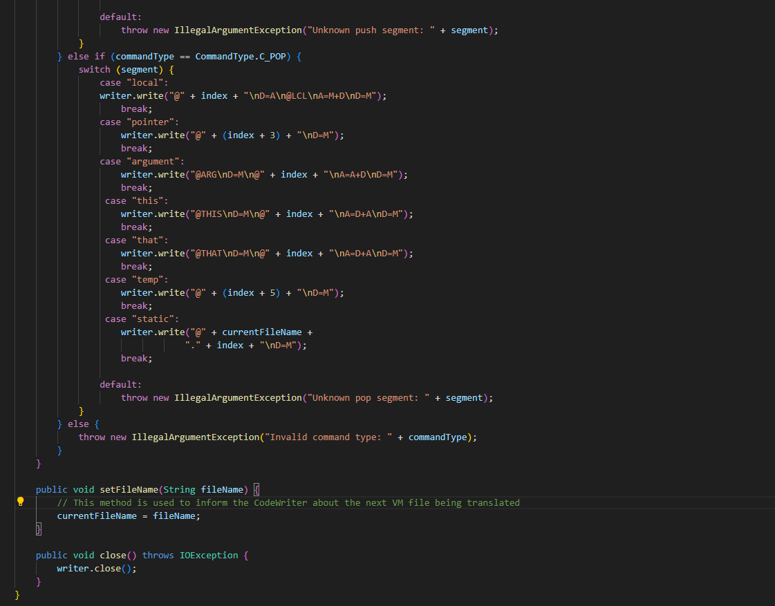 Solved In the VMTranslator class, implement the main method | Chegg.com