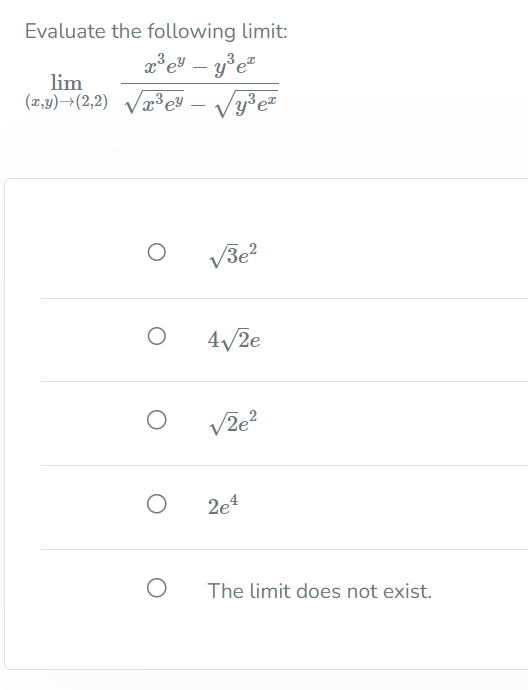 Solved Evaluate the following limit: | Chegg.com