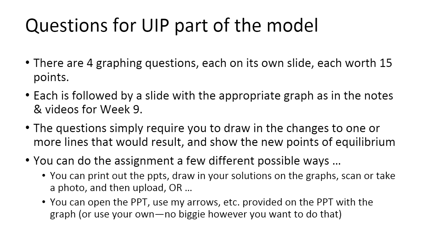 Questions for UIP part of the model There are 4 | Chegg.com