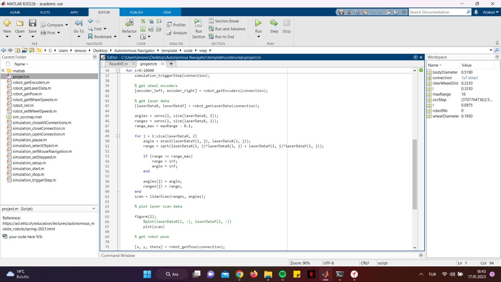 Solved NCH4202 Project 4: Autonomous Navigation In this | Chegg.com