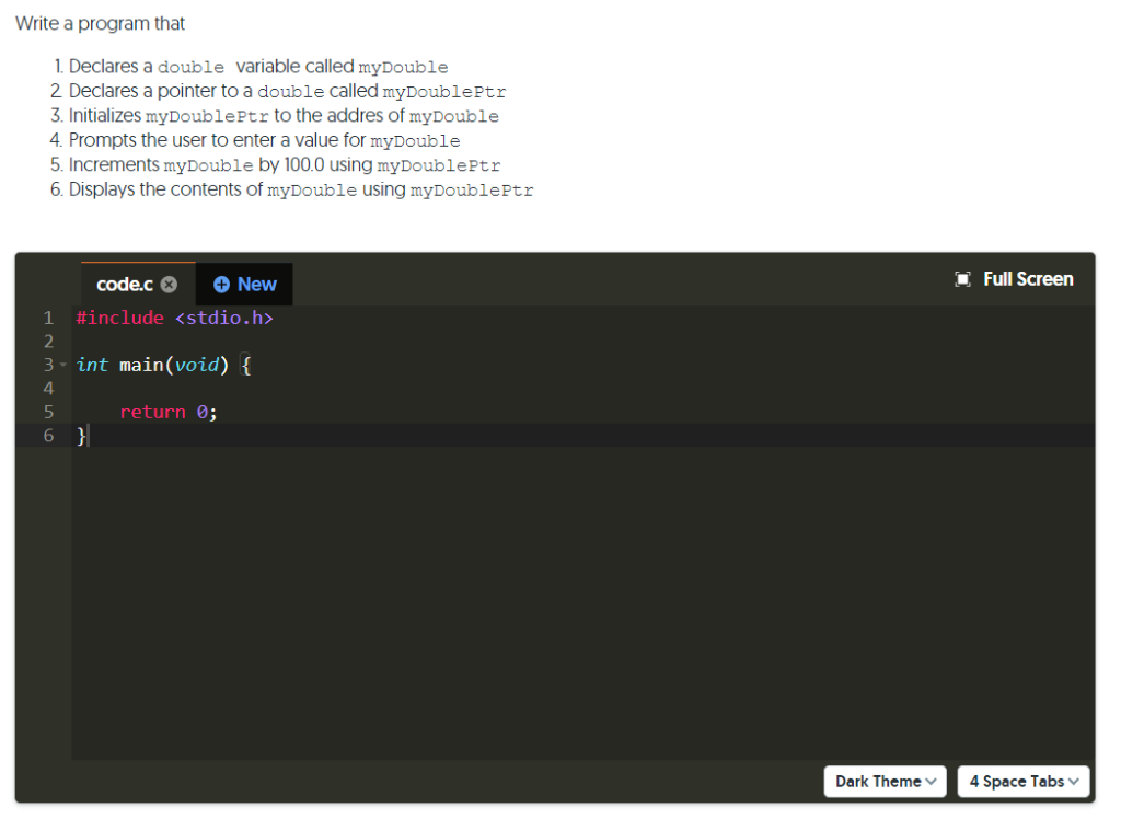 Solved Write a program that 1. Declares a double variable | Chegg.com