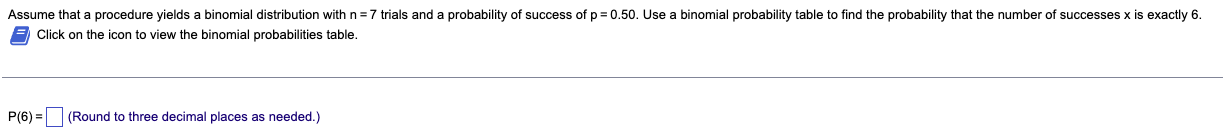 Solved Click on the icon to view the binomial probabilities | Chegg.com