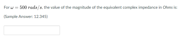 Solved Find the complex impedance in polar form of the | Chegg.com