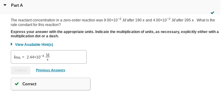 Solved What was the initial reactant concentration for the | Chegg.com