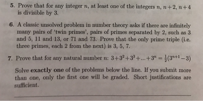 Solved Prove that for any integer n, at least one of the | Chegg.com