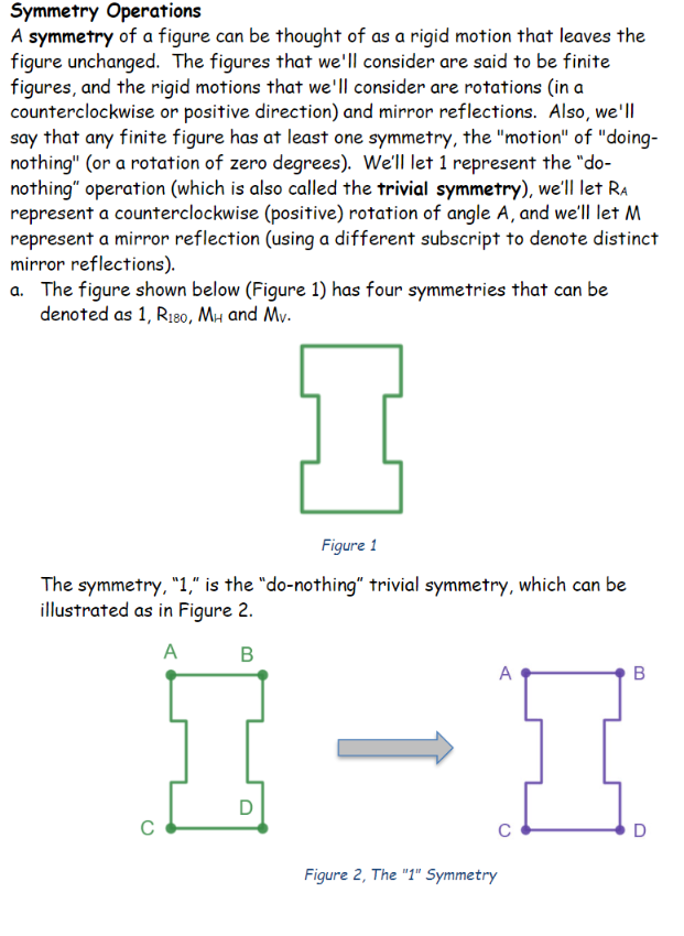 Symmetry Operations A symmetry of a figure can be | Chegg.com