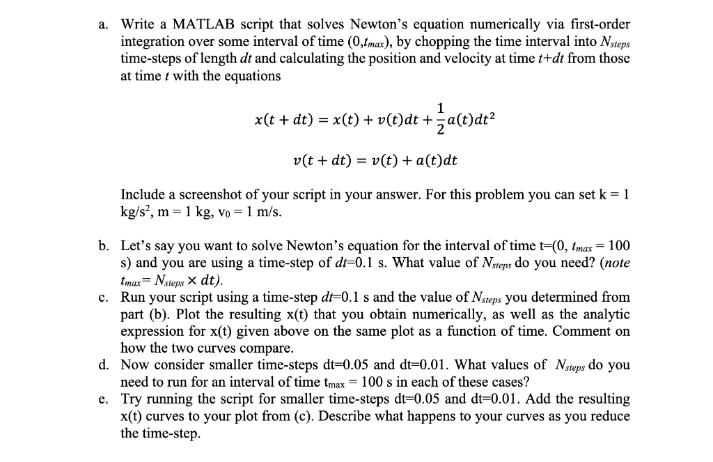 energy of the simple harmonic oscillator is K=21mv2 | Chegg.com