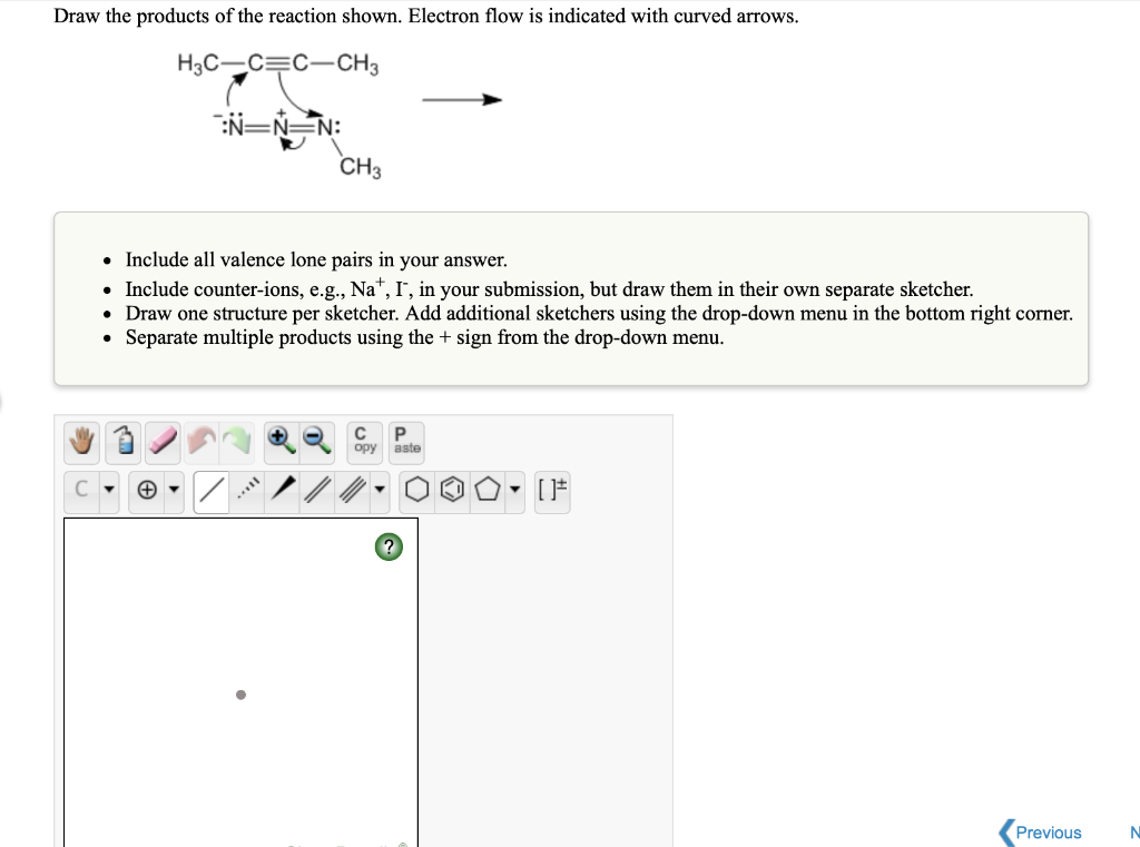 Solved Draw the products of the reaction shown. Electron | Chegg.com