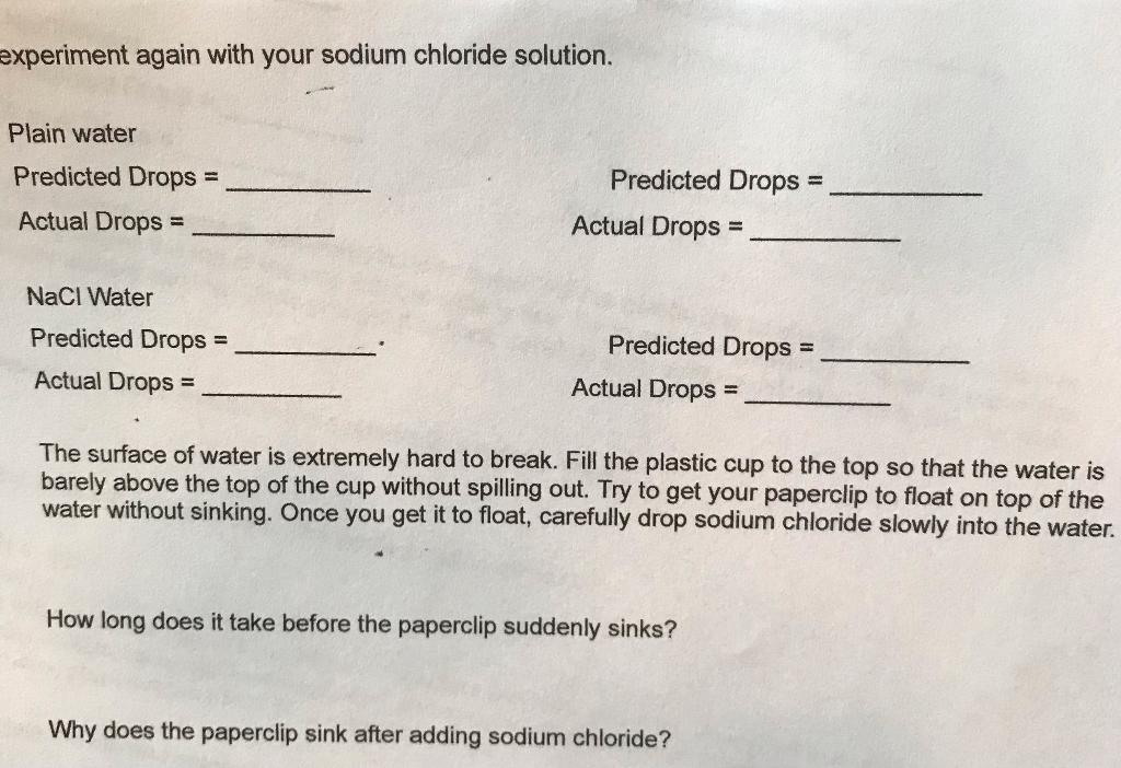 Solved Adhesion, Cohesion, Surface Tension, Capillary Action | Chegg.com