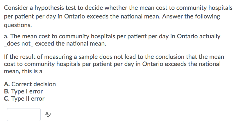 Solved Consider a hypothesis test to decide whether the mean | Chegg.com