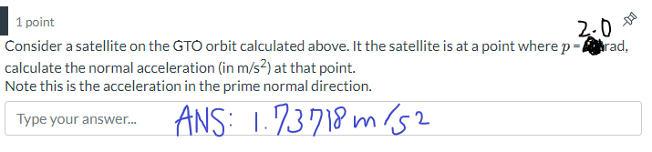 Solved Consider a GTO orbit (see Wikipedia article on GTO | Chegg.com