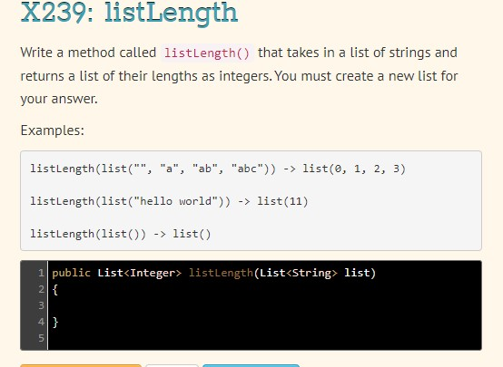 Solved X239: listLength Write a method called listLength | Chegg.com