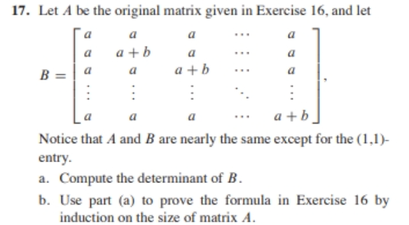 Solved 7. Let A be the original matrix given in Exercise 16, | Chegg.com