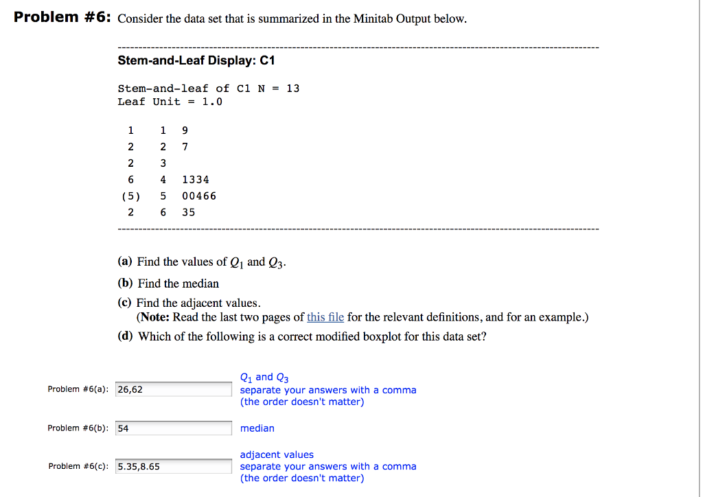 Solved Problem #6: Consider the data set that is summarized | Chegg.com