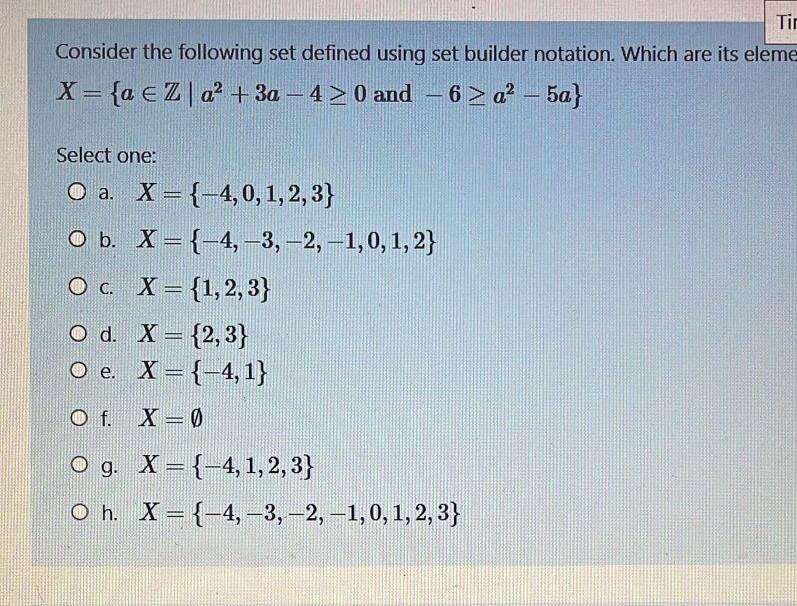 Solved Consider the following set defined using set builder | Chegg.com