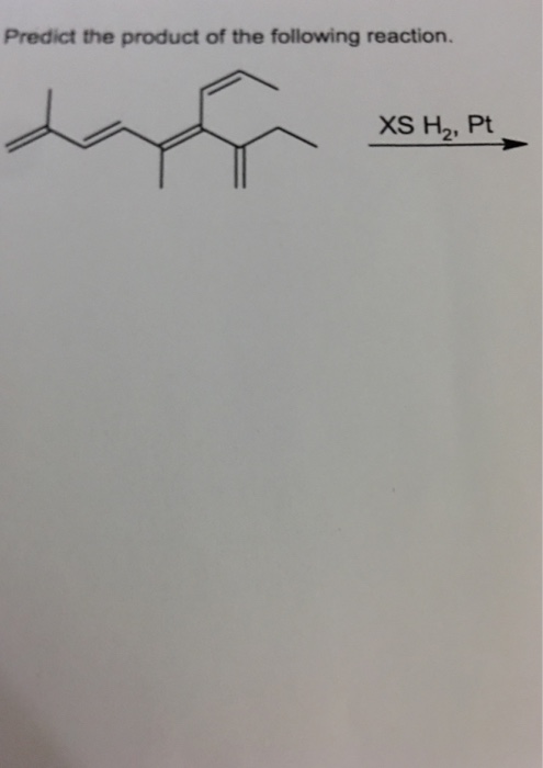 Solved Predict the product of the following reaction. XS H2, | Chegg.com