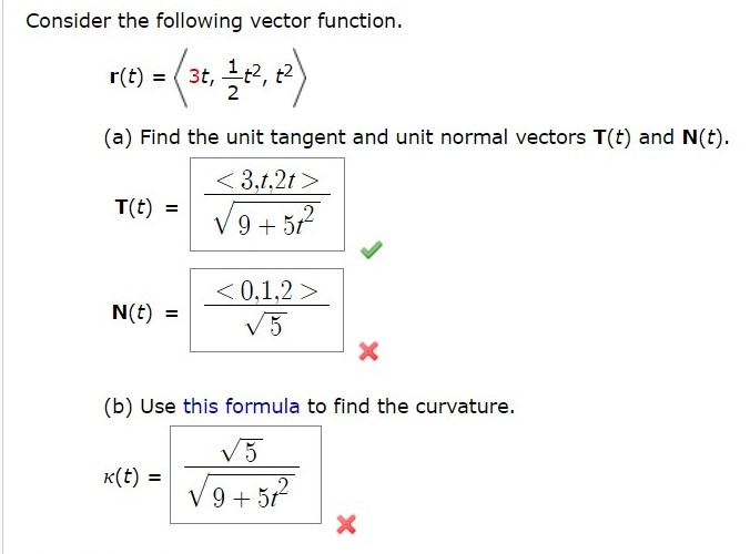 Solved Consider the following vector function. r(t) = (st, | Chegg.com