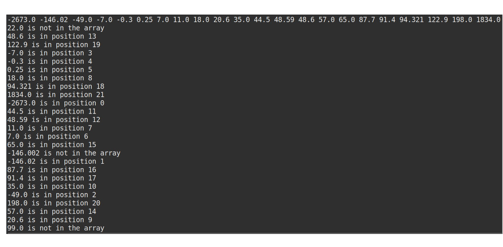 Solved Create an ArraySearchSort class in a file named | Chegg.com