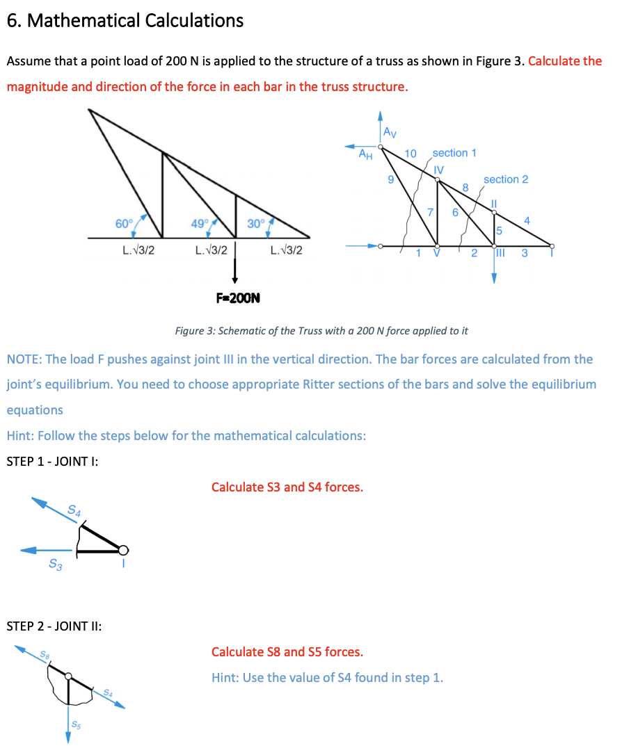 Solved 6. Mathematical Calculations Assume that a point load | Chegg.com
