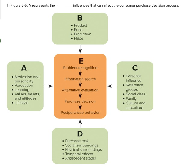 Solved In Figure 5-5, ﻿A represents theinfluences that can | Chegg.com