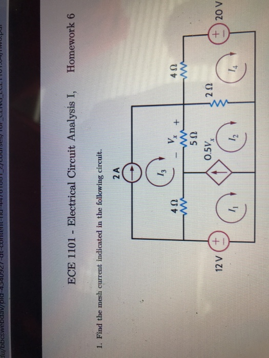 Solved u/bb ECE 1101 Electrical Circuit Analysis I, Homework | Chegg.com