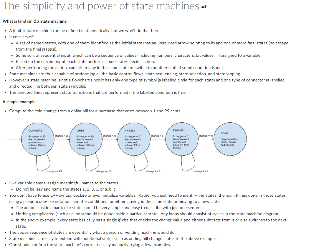 A state machine to parse FPL statements into tokens - | Chegg.com