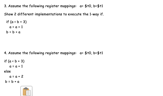 Solved Write the MIPS instructions for the following | Chegg.com