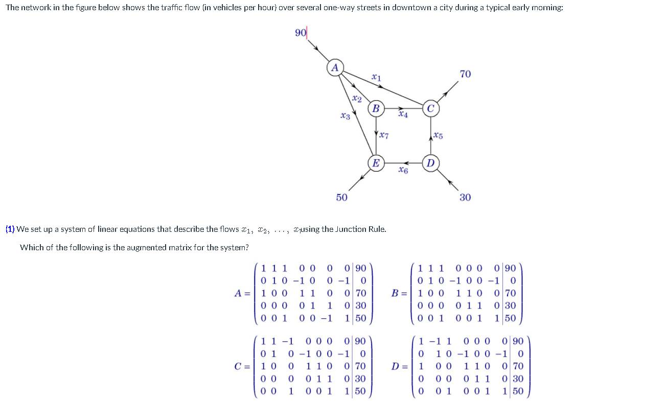 Solved The network in the figure below shows the traffic | Chegg.com