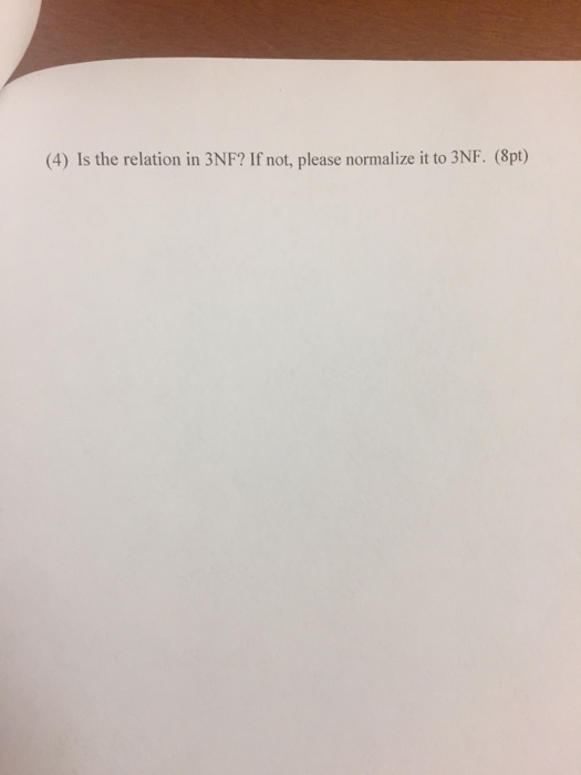 Solved 8 Consider The Following Relation Schema