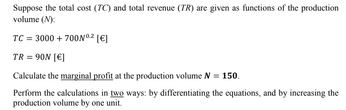 Solved Suppose the to.Suppose the total cost (TC) ﻿and total | Chegg.com