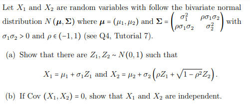Let X1 and X2 are random variables with follow the | Chegg.com
