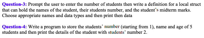Solved Question-3: Prompt the user to enter the number of | Chegg.com
