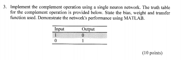 Solved 3. Implement the complement operation using a single | Chegg.com